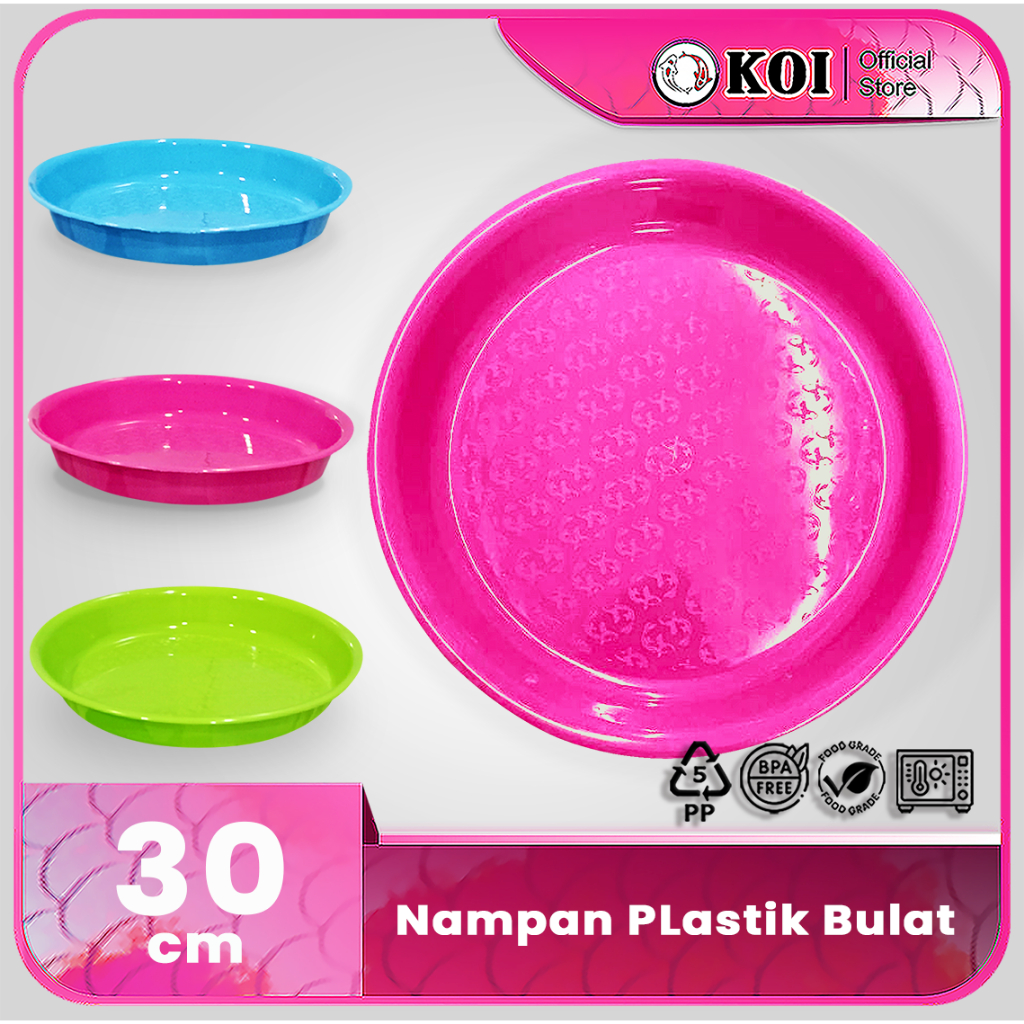 Jual Koi Official - Nampan Bulat Plastik Estetis Elegan dan Fungsional ...