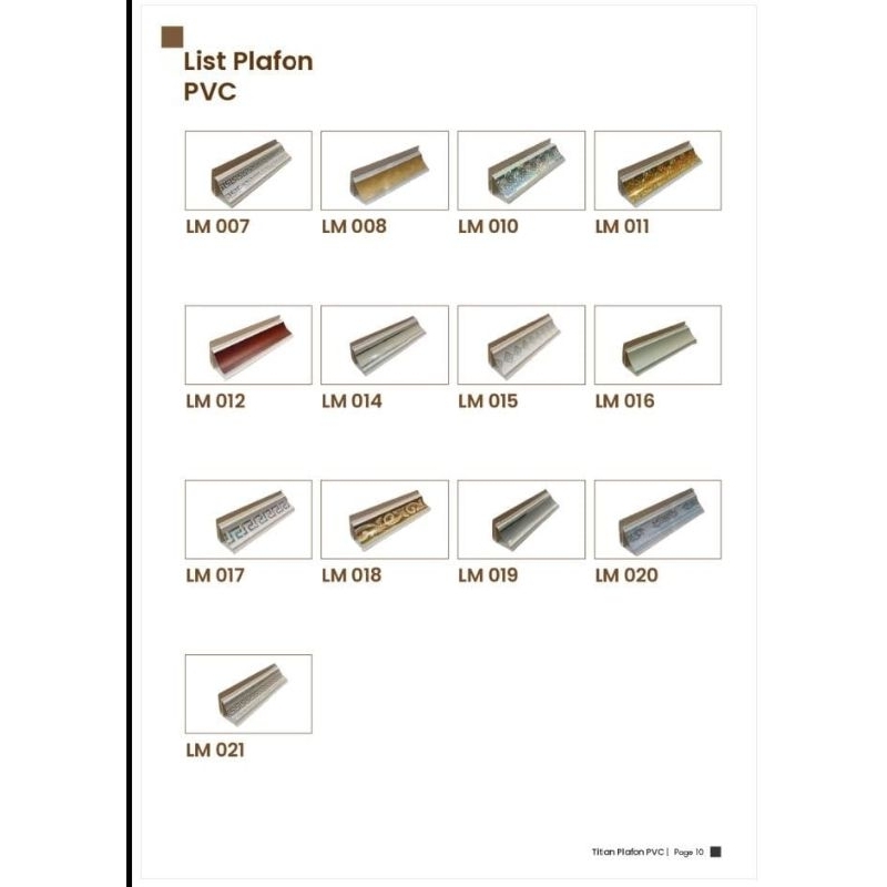 Jual Lis Plafon PVC Tipe LM 4 Meter Titian | Shopee Indonesia
