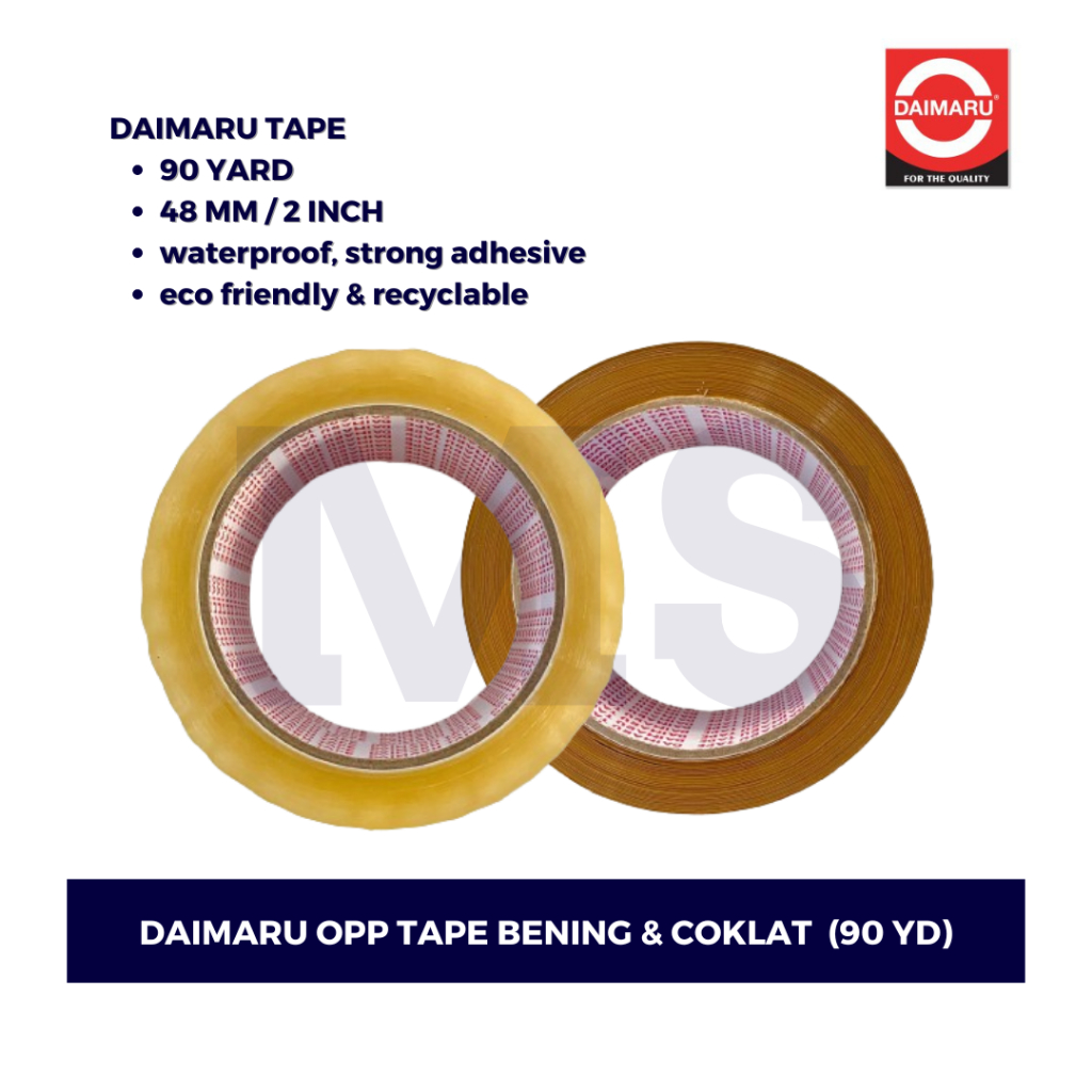 Jual LAKBAN DAIMARU BENING & COKLAT 48 mm x 90 yard / ISOLASI DAIMARU / OPP TAPE LAKBAN | Shopee ...