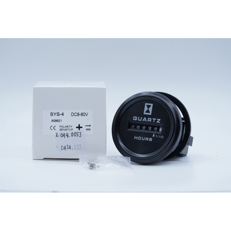 Jual HourMeter SYS-4 DC 8V-80V Quartz Hour Meter 6 Digit Mechanical ...