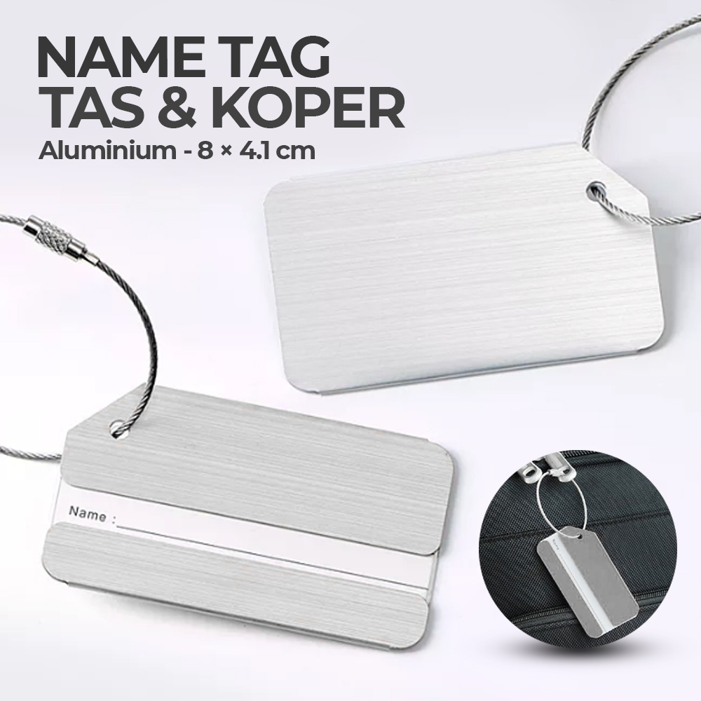 Jual Name Tag ID Tas Koper Tempat Kartu Nama Tas Koper Aluminium ...