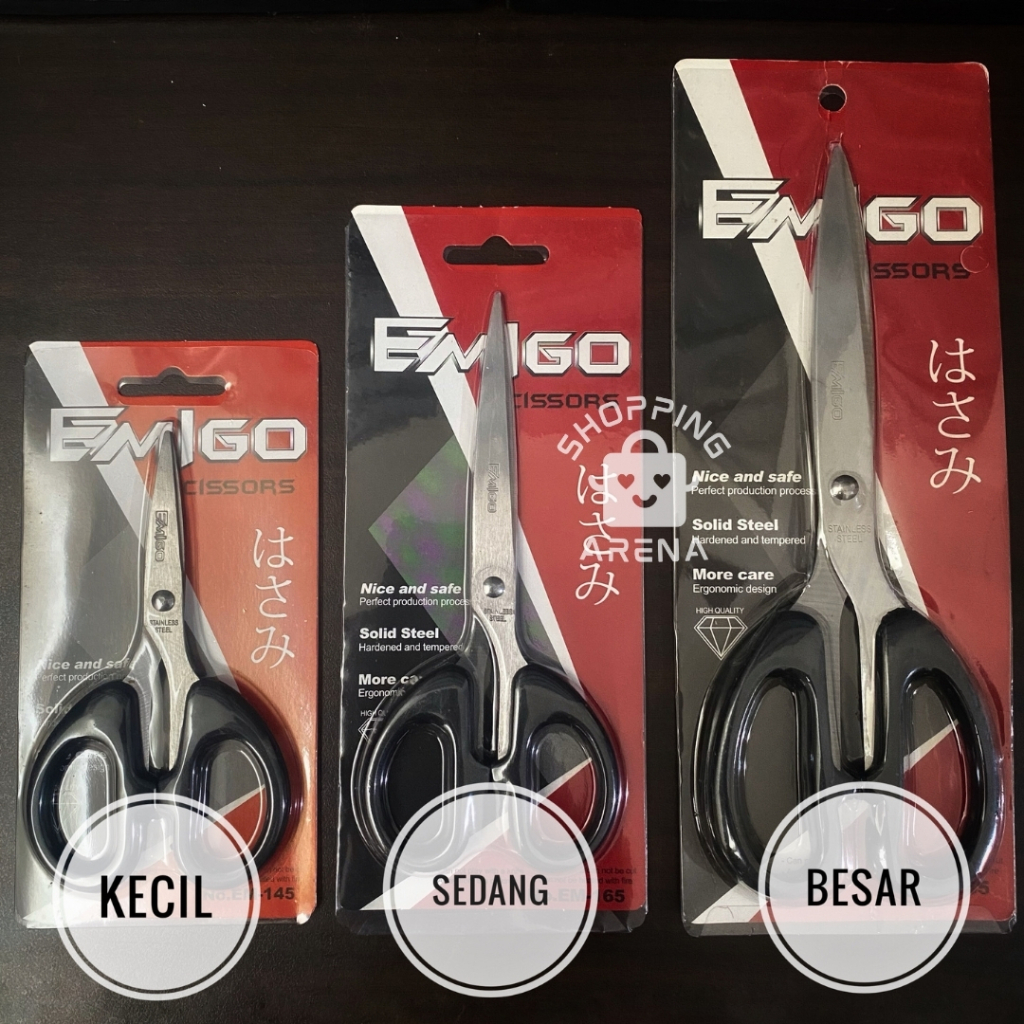 Jual Gunting Tanggung EMIGO 6 inch 16cm Tajam Pemotong Kertas Stainless ...