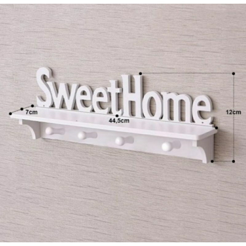 Jual Rak Gantung Home Sweet Rak Dinding Kait Rak Kunci | Shopee Indonesia