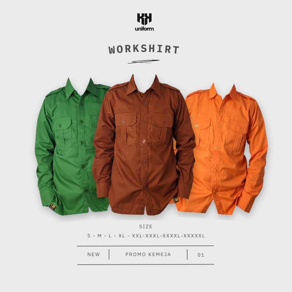 Jual KEMEJA POLOS / outdoor/ PDL/ PDH formal, baju lapangan/ korsa ...