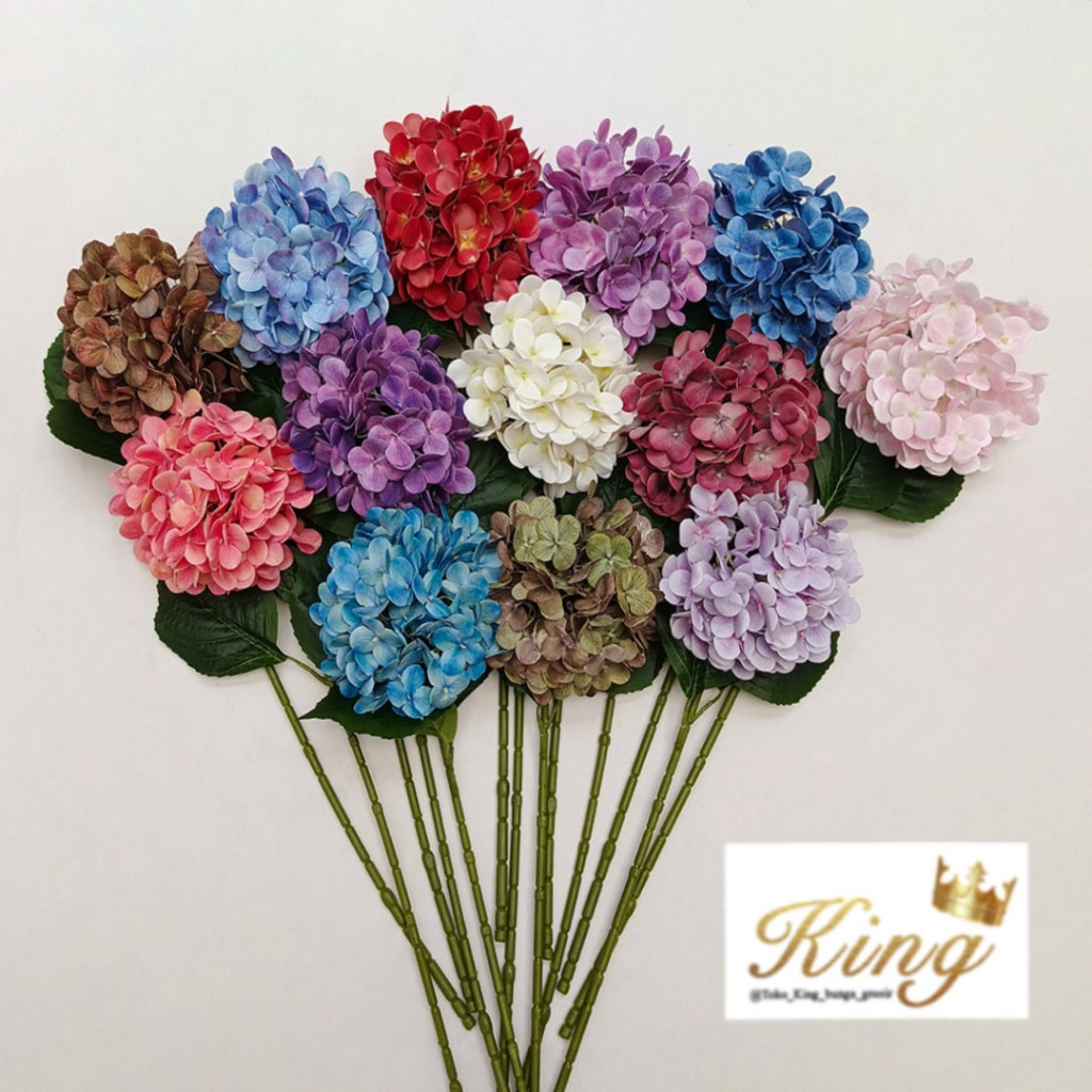 Jual Artificial Hortensia Latex Premium Bunga Hydrangea Real Touch ...