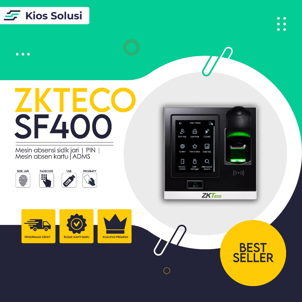 Jual Mesin Absen dan Akses Kontrol ZKTECO SF400 | Fingerprint | PIN ...
