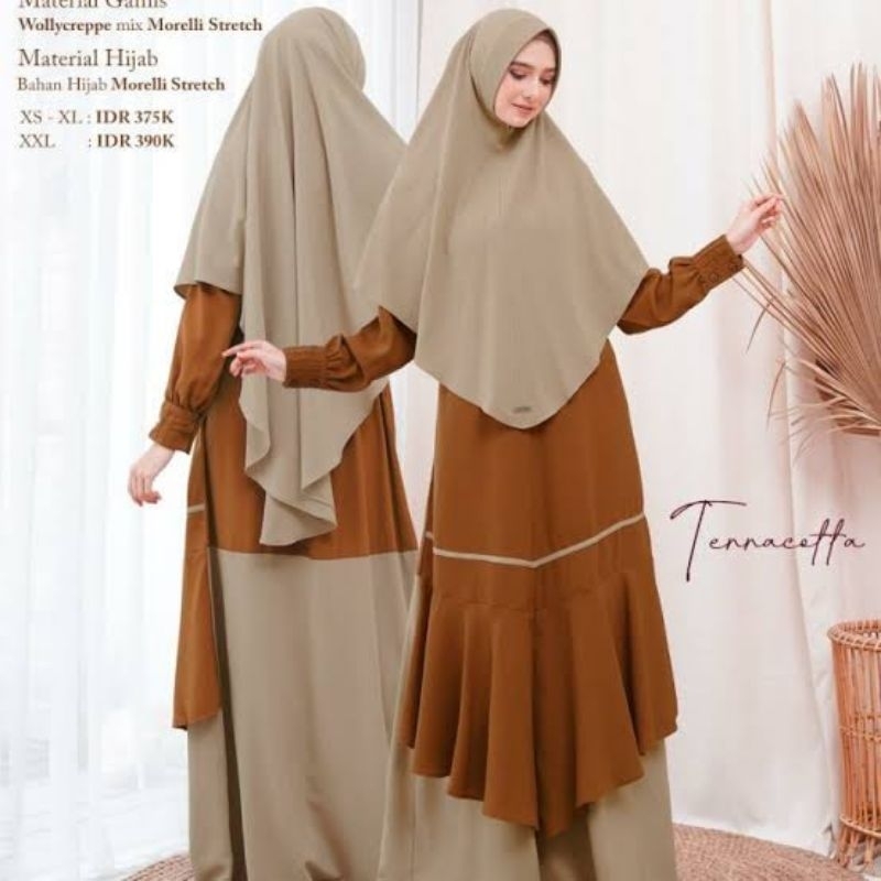 Jual GAMIS HAITWO SET HIJAB//MAGNOLIA | Shopee Indonesia