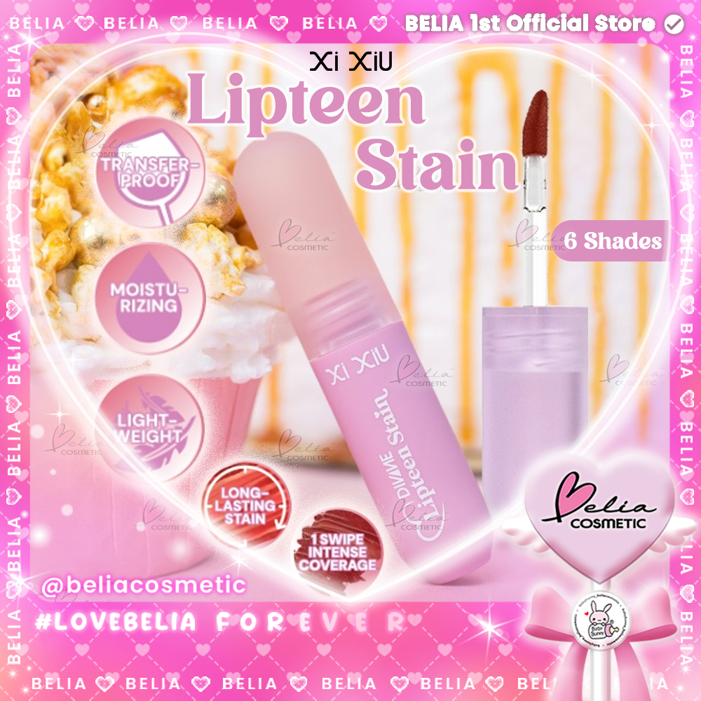 Jual BELIA Xi XiU Divine Lipteen Stain | 6 Shades | Lip tint | Formula ...