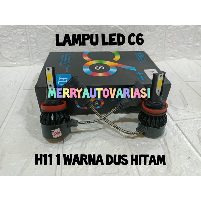 Jual Lampu led C6 H11 1 warna dus hitam | Shopee Indonesia