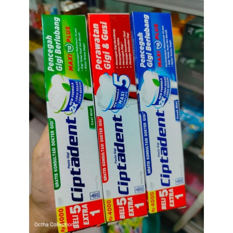 Jual Ciptadent Pasta Gigi 75gr isi 3pcs | Shopee Indonesia
