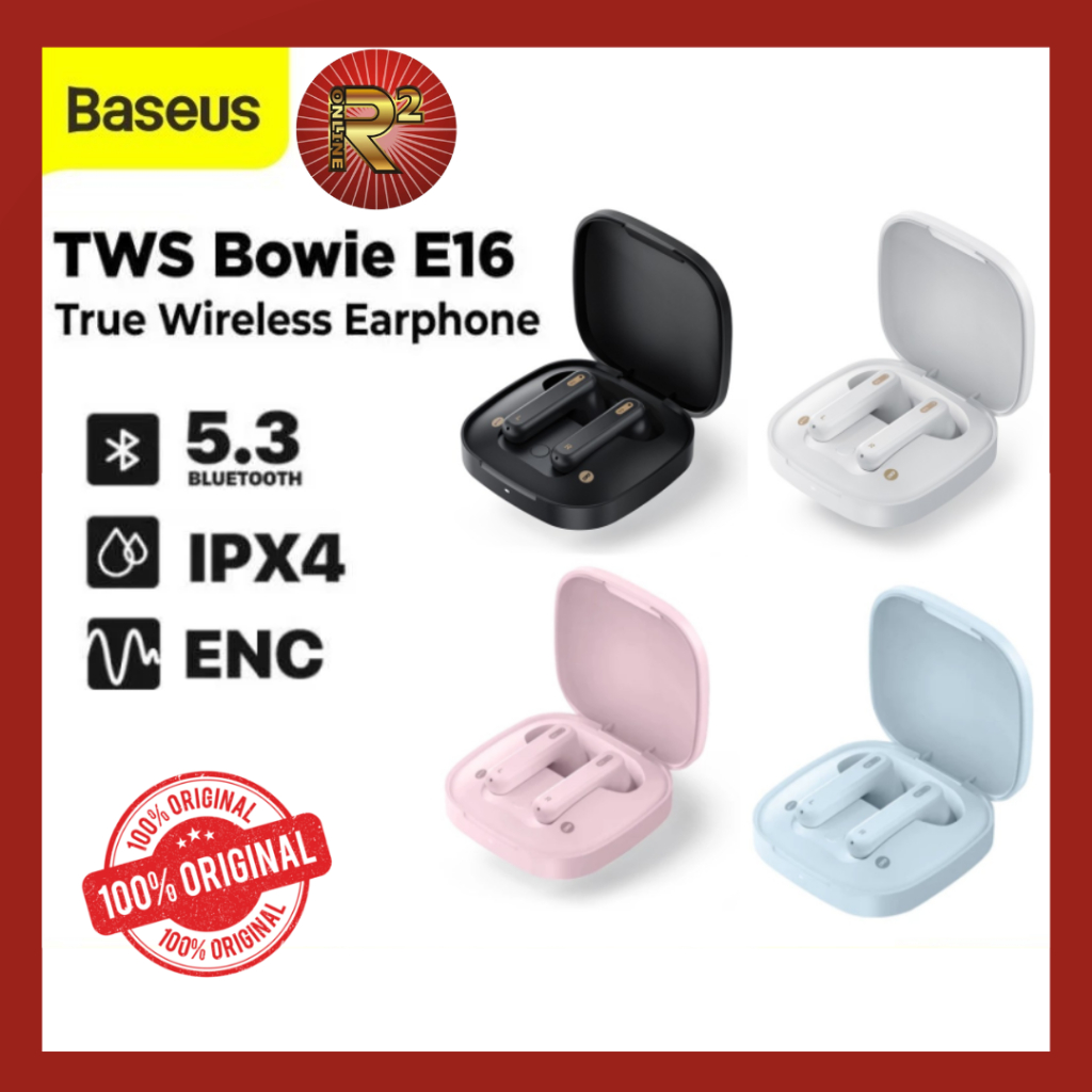 Jual Baseus Bowie E16 True Wireless Bluetooth TWS Mini Earbuds | Shopee ...