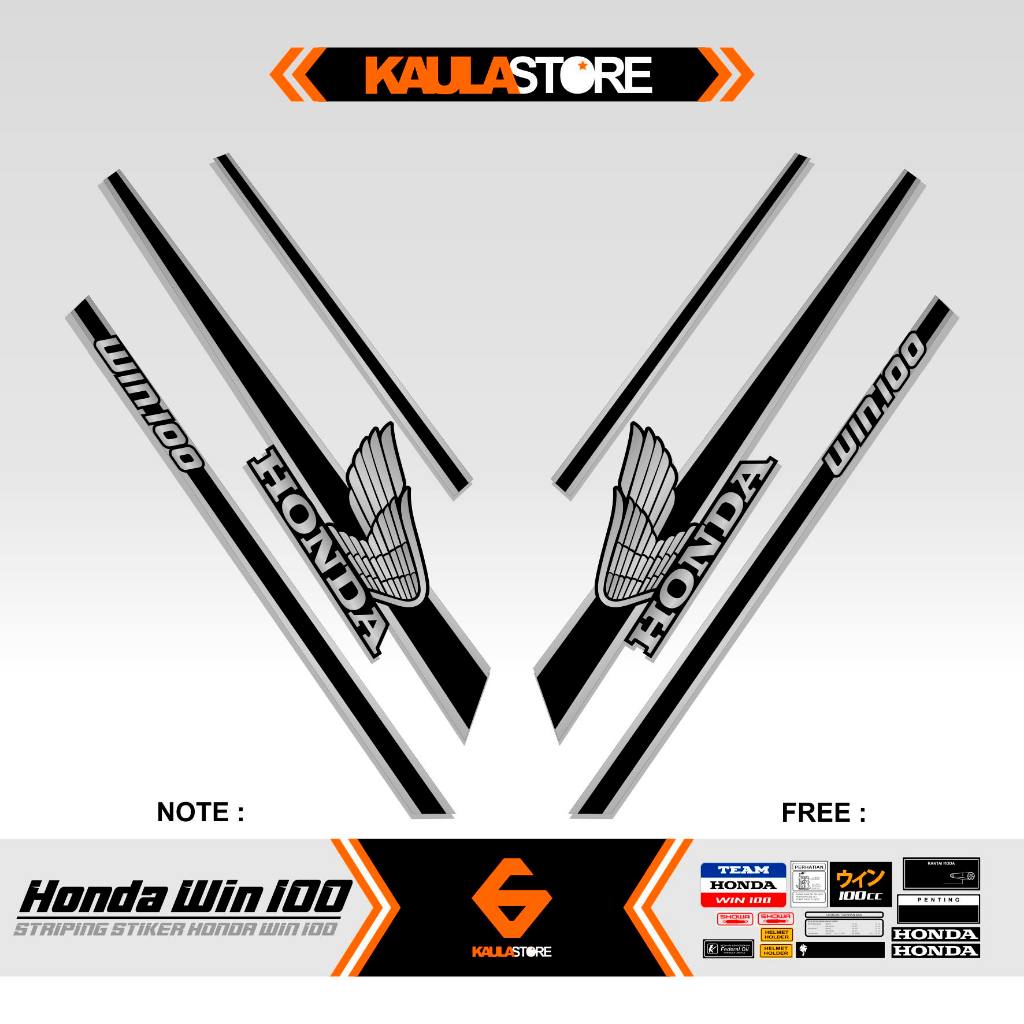 Jual STRIPING HONDA WIN / MOTIF 15 / STICKER WIN 100 / STIKER VARIASI ...