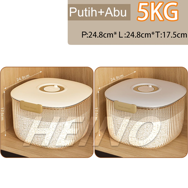 Jual HEINO 10KG Beras Kotak Beras Penyimpanan/Toples penyimpanan ...