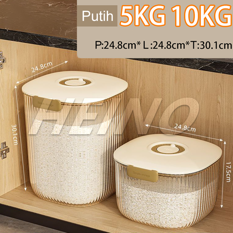 Jual HEINO 10KG Beras Kotak Beras Penyimpanan/Toples penyimpanan ...