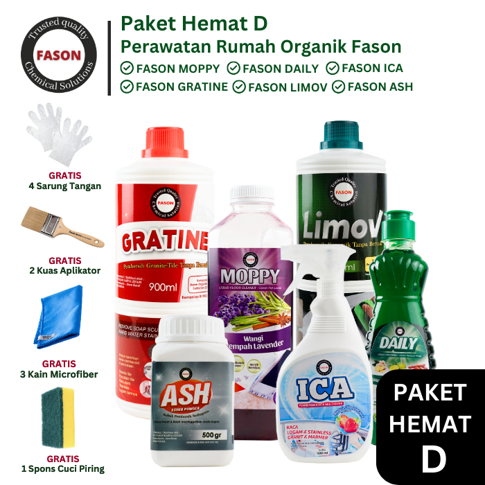 Jual Paket Hemat D Perawatan Rumah Organik Fason Limov, Fason Gratine ...