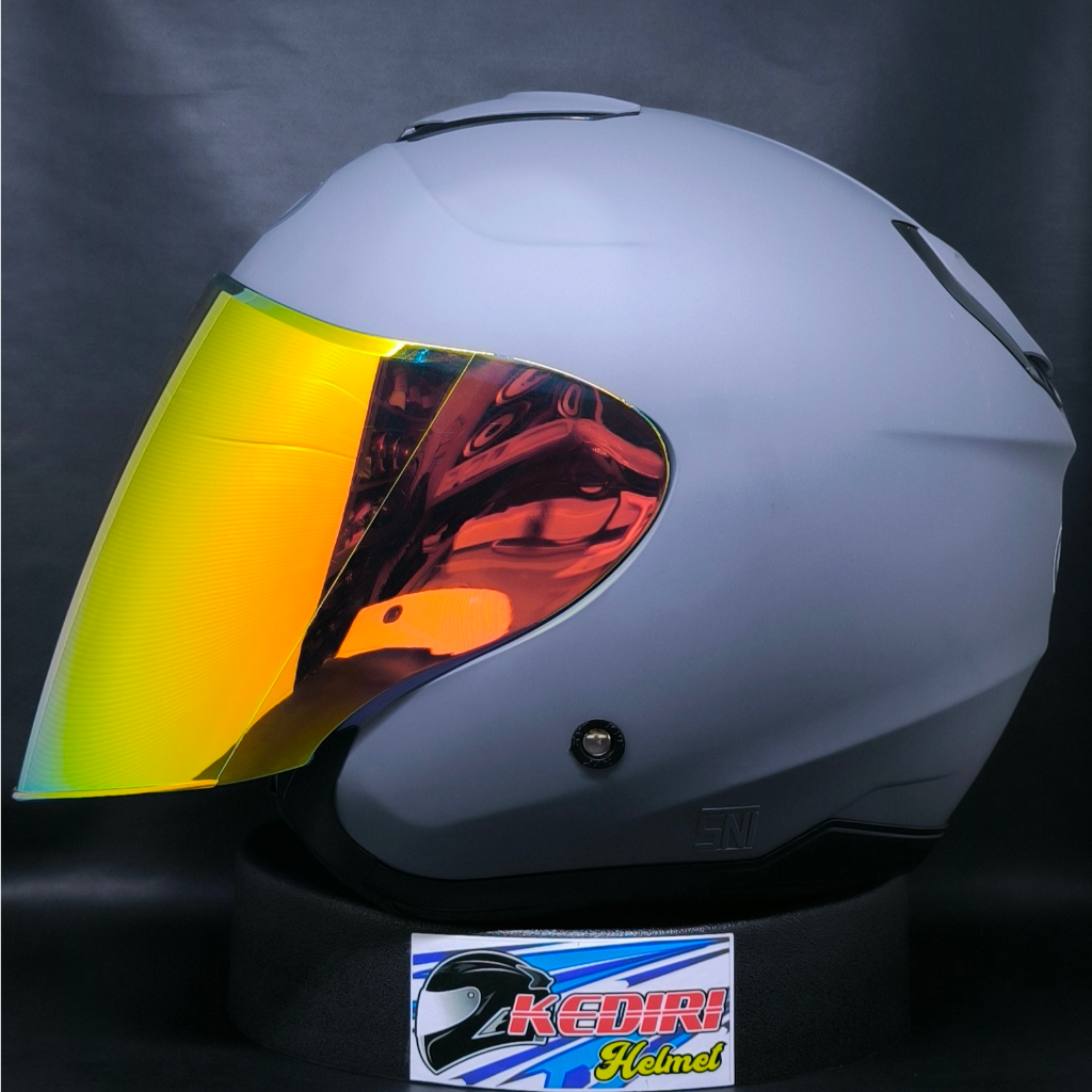 Jual Helm KYT KYOTO R solid polos half face putih hitam doff grey ...