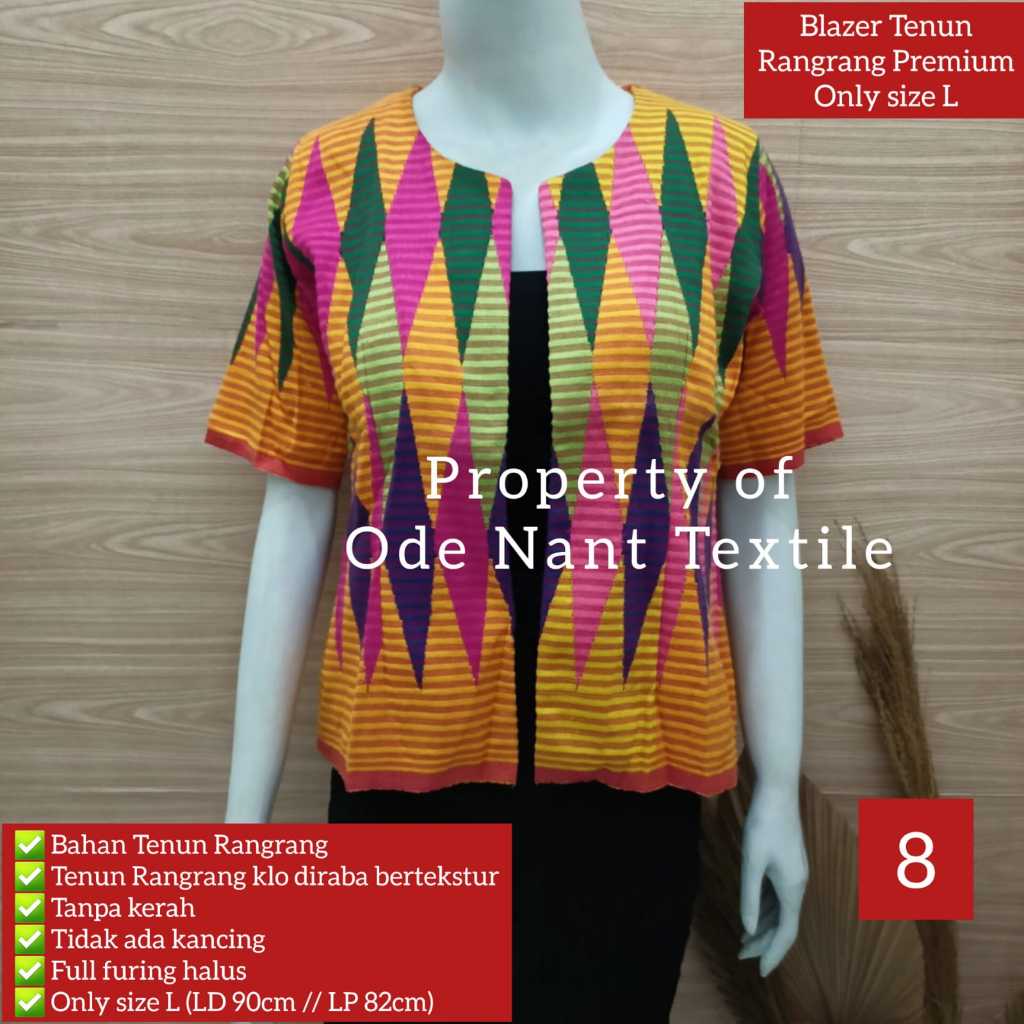 Jual BLAZER WANITA TENUN RANGRANG ASLI / BLAZER WANITA RANGRANG TENUN ...
