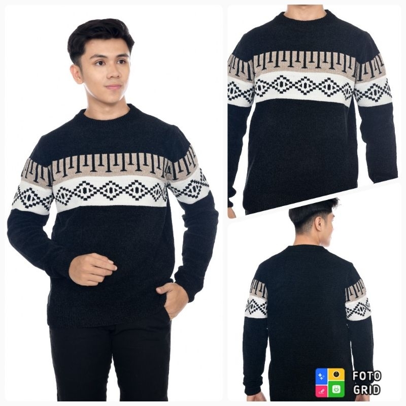 Jual Sweater Rajut Import Pria Lengan Panjang Outer Switer Laki Tebal ...