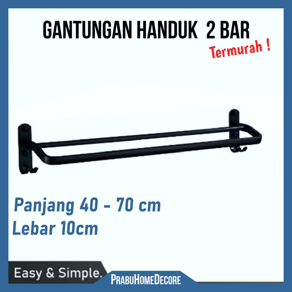 Jual Rak Besi Gantungan Handuk 2 Layer Kamar Mandi Lipat Tempel Dinding ...
