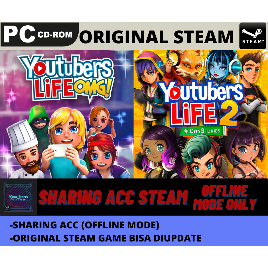 Jual Youtubers Life 1 + 2 PC Game Steam Sharing Original | Shopee Indonesia