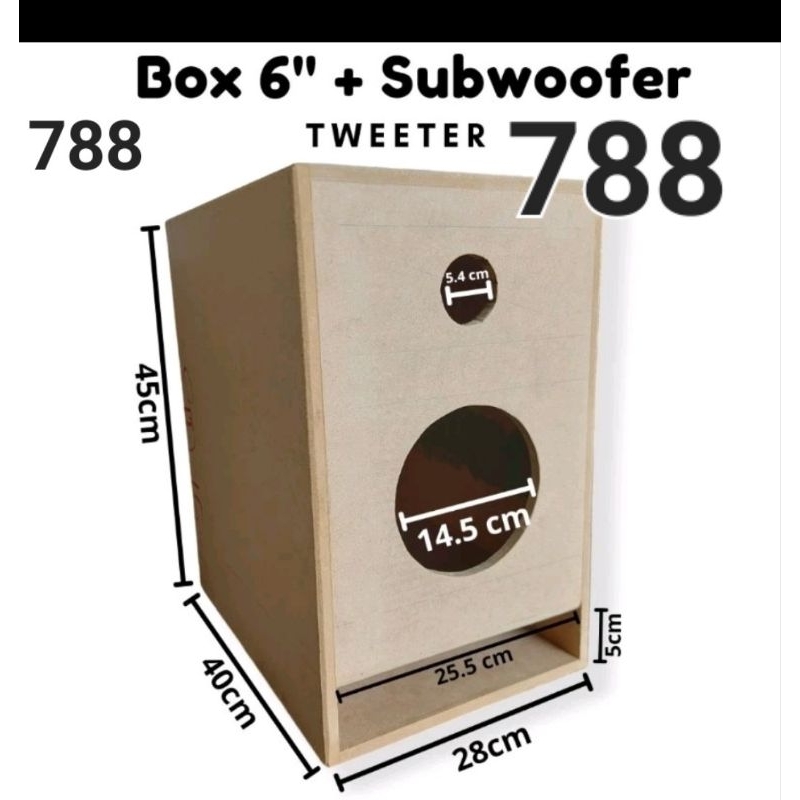 Jual Box Subwoofer 6 inch + Tweeter 788 Box Speaker 6 inch | Shopee ...