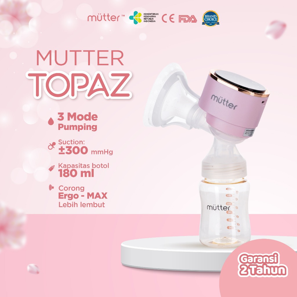 Jual MUTTER TOPAZ Pompa ASI Elektrik Integrated Breast Pump | Shopee ...