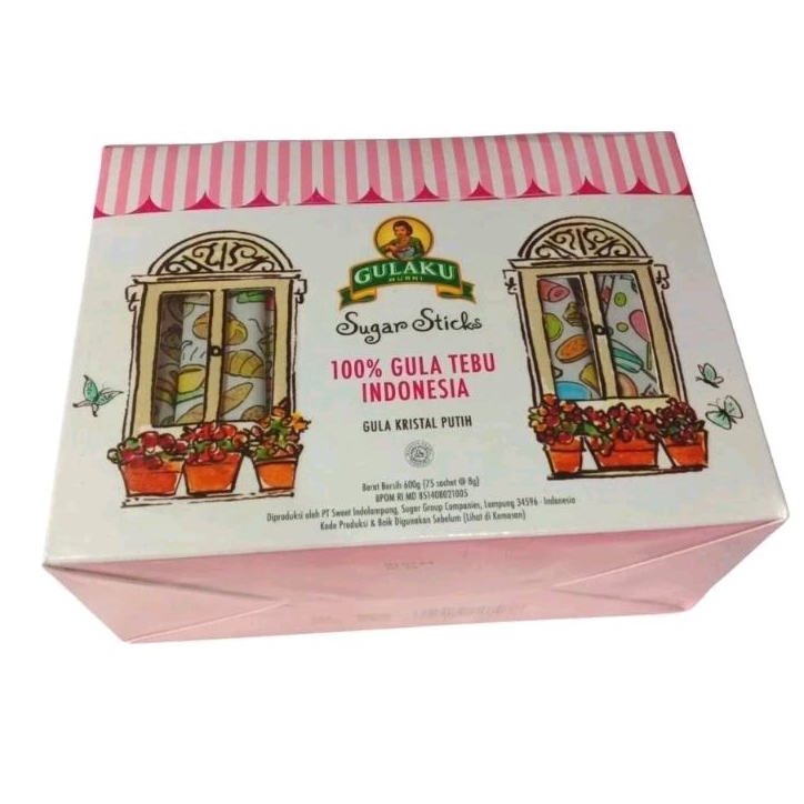 Jual Gula Pasir Gulaku Stick Box Isi 75 Sachet @8gram | Shopee Indonesia