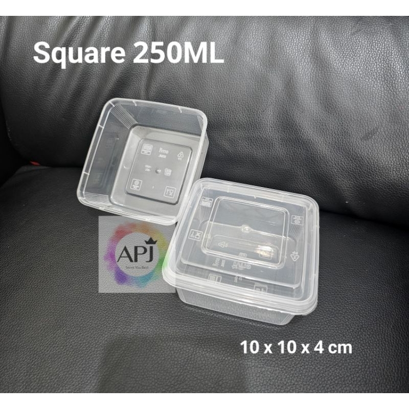 Jual Thinwall Square 250ml / Thinwall Kotak 250ml / Thinwall Mini 250ml / Dessert box / Kotak ...