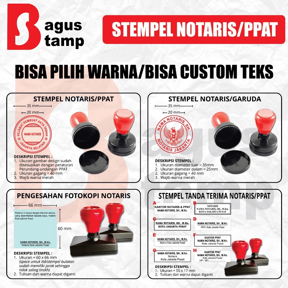 Jual Stempel Notaris PPAT Pengesahan Fotocopy | Shopee Indonesia