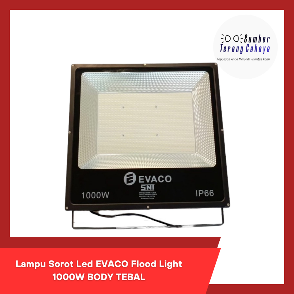 Jual Lampu Sorot Led EVACO Flood Light 1000W BODY TEBAL | Shopee Indonesia