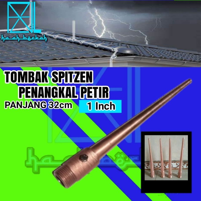 Jual Penangkal Petir 1in Tb 32cm Tombak Splitzen Penangkal Anti Petir ...