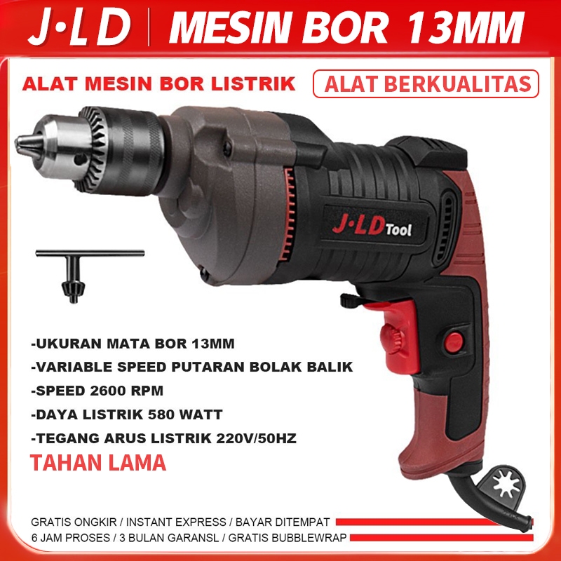 Jual JLD Bor Listrik 13mm Mesin Bor Variable Speed 2800rpm Type 480w Electric Drill J13-5 ...