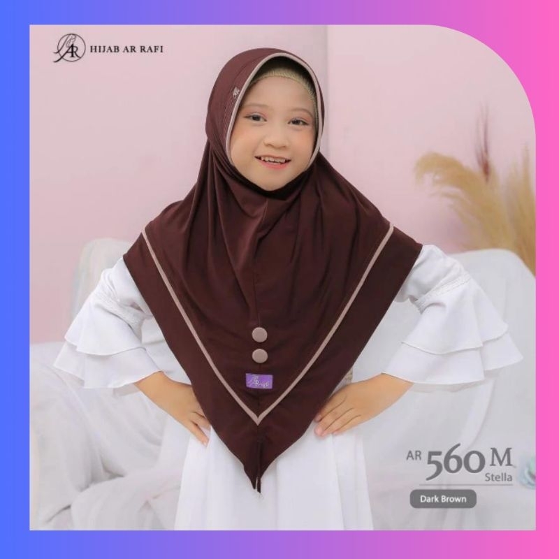 Jual Hijab Anak Sekolah Arrafi √ AR 560 Size M Free Kaos Kaki Jilbab ...