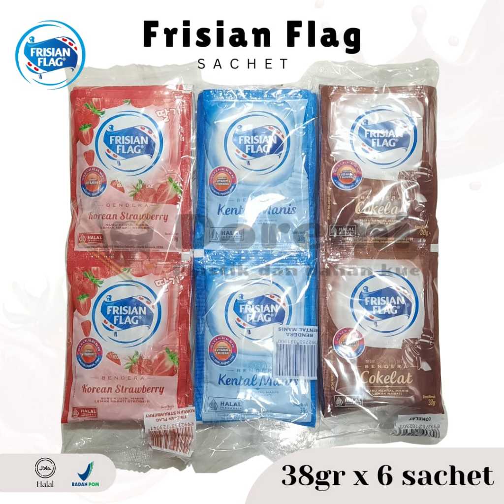 Jual Frisian Flag Sachet / Susu Bendera strawberry coklat vanilla ...