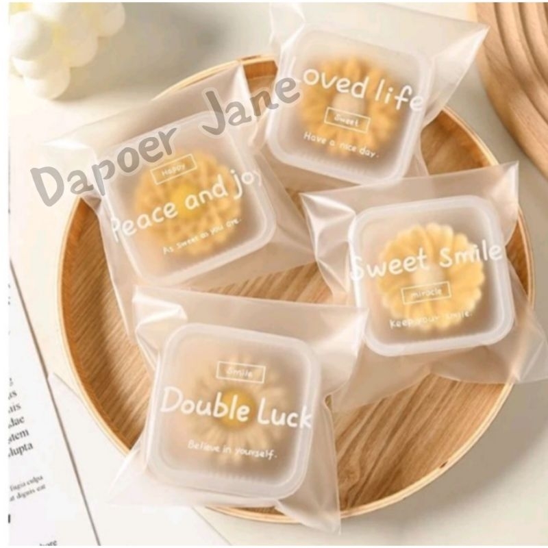 Jual Plastik OPP DOFF COOKIES Uk.10x10cm+ 3cm (100 Lbr) | Shopee Indonesia