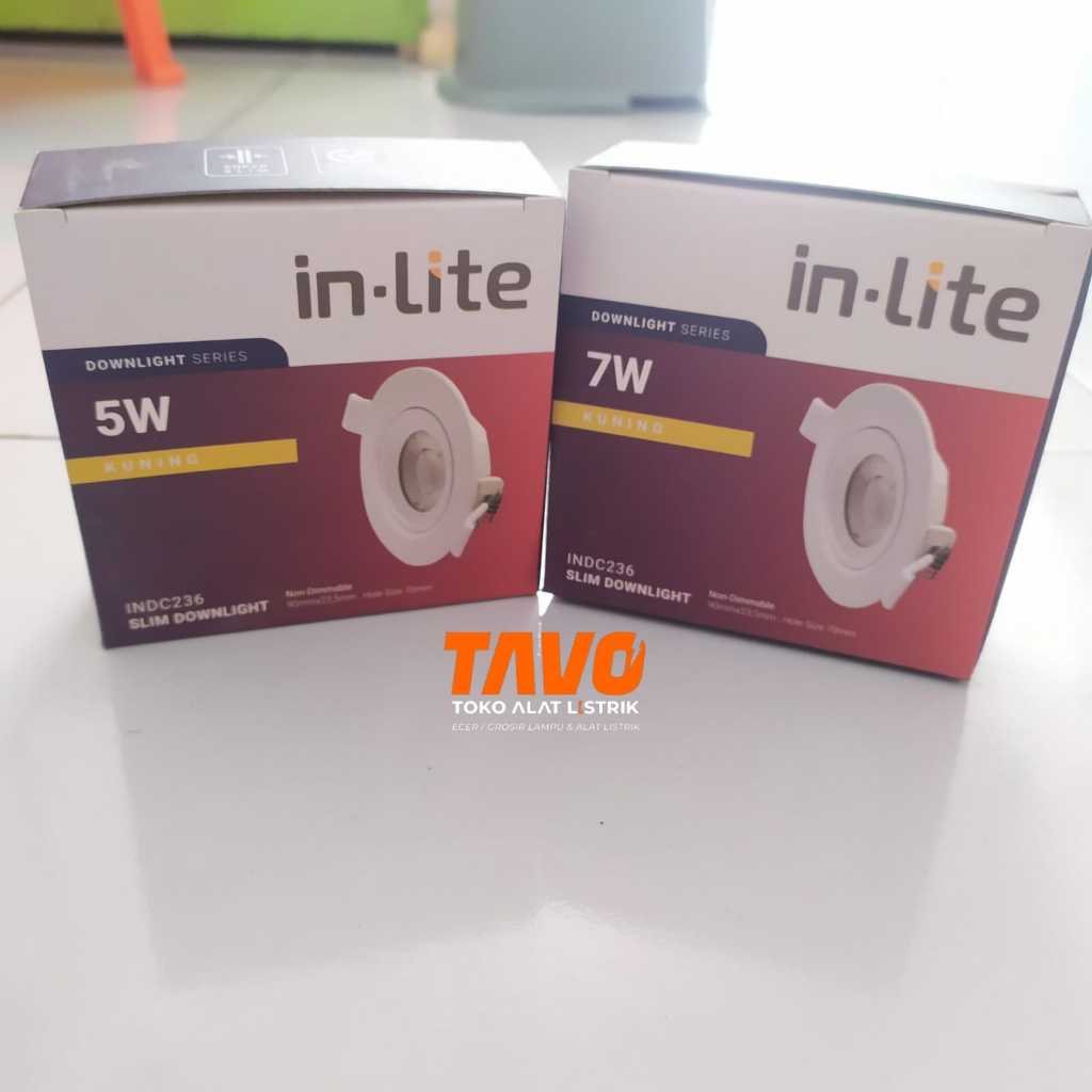 Jual LAMPU DOWNLIGHT SPOTLIGHT KUNING 5 WATT 7 WATT INDC236 INLITE ...