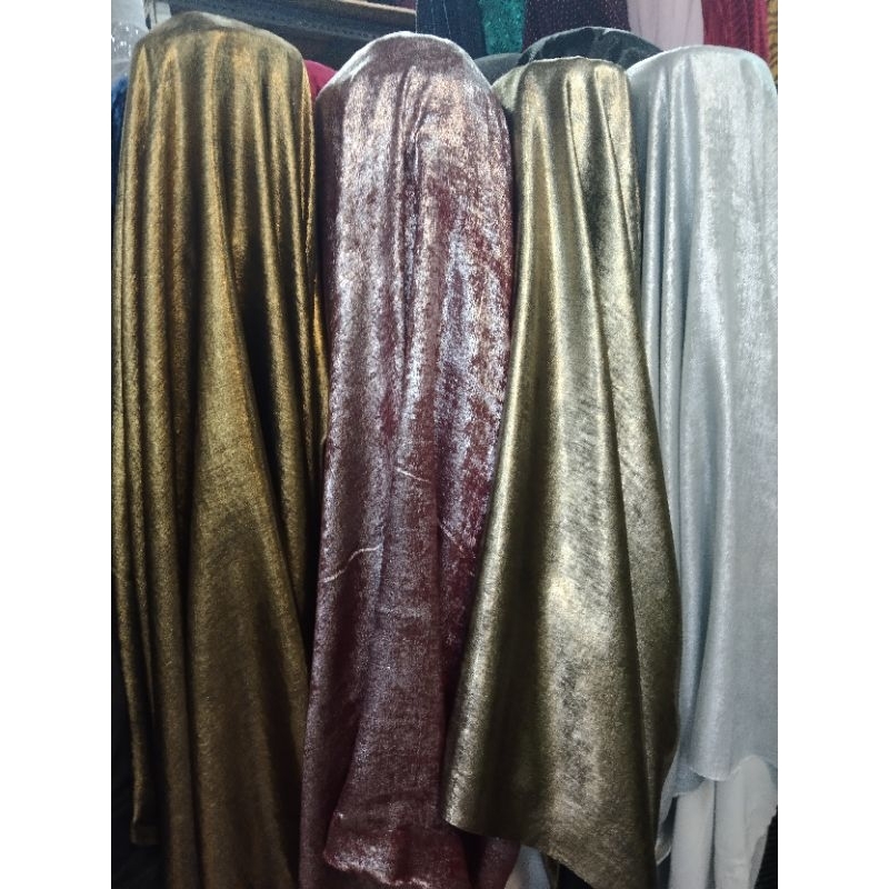 Jual KAIN SHIMMER AMANDA PREMIUM METALIC POLOS DAN MOTIP | Shopee Indonesia