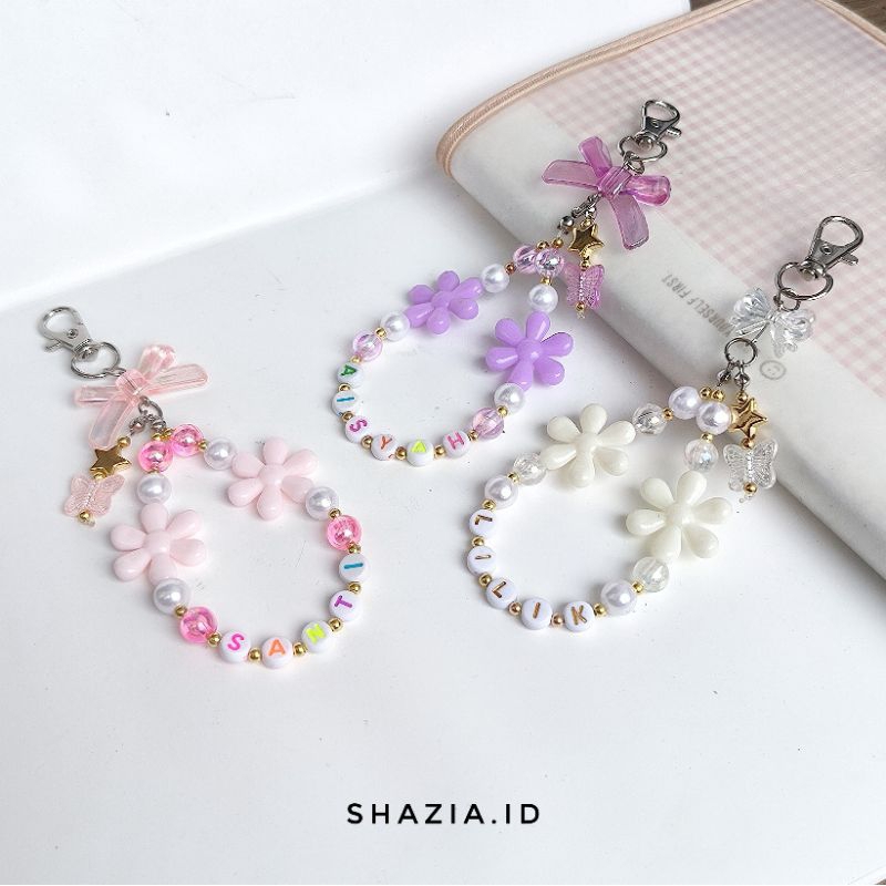 Jual SHAZIA.ID Gantungan Kunci Nama/ Ganci Nama KPOP/ Ganci Manik ...