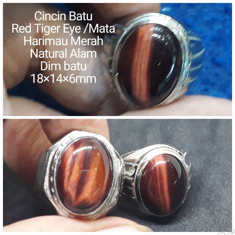 Jual CINCIN BATU RED TIGER EYE /MATA HARIMAU MERAH NATURAL ALAM ...