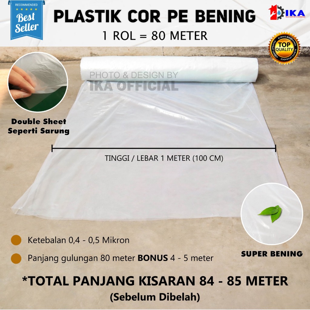 Jual Plastik Bening Cor Besar Bobin transparan roll / Plastik Cor ...