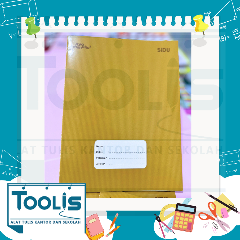 Jual (PAK; ISI 10 PCS) Buku Tulis SIDU 40 SAMPUL COKLAT - SIDU KRAFT 40 ...