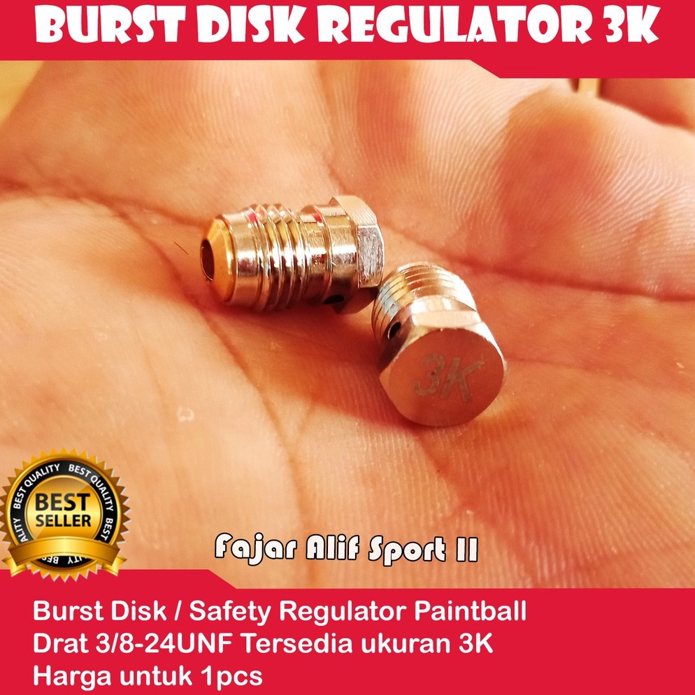 Jual KODE T77P Burst Disk Regulator Paintball Burst Disk Regulator 3K ...