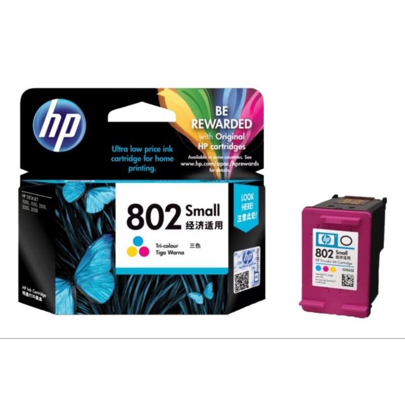 Jual TINTA HP 802 COLOR ORIGINAL | Shopee Indonesia
