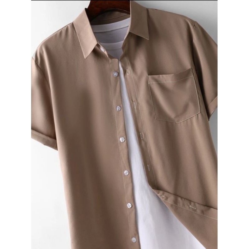 Jual Kemeja Polos Pendek Milo Kemeja Pria Kemeja ZARA Kemeja Modern ...