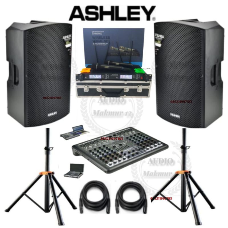 Jual Paket Sound System Ashley AR500 15 Inch 500 Watt Komplit Mixer ...