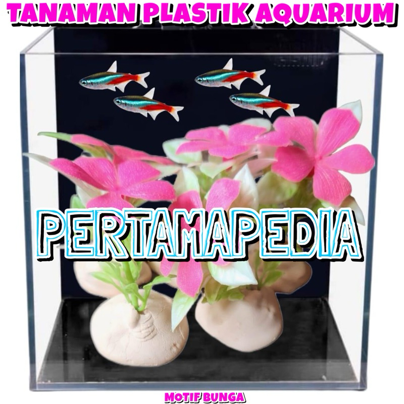 Jual TANAMAN PLASTIK AQUARIUM MOTIF BUNGA DAN API/ Tanaman Aquarium Plastik/ Hiasan Plastik ...