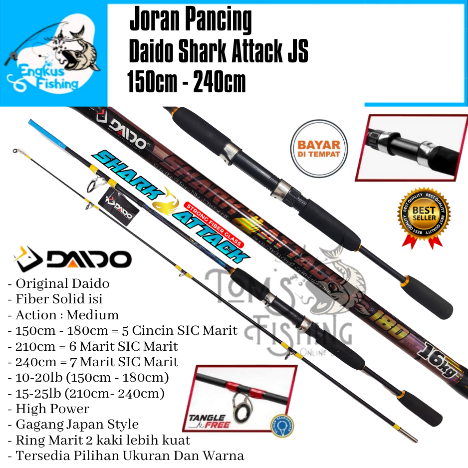 Jual Joran Pancing DAIDO SHARK ATTACK SP / JS 150cm - 240cm (Power 16kg ...