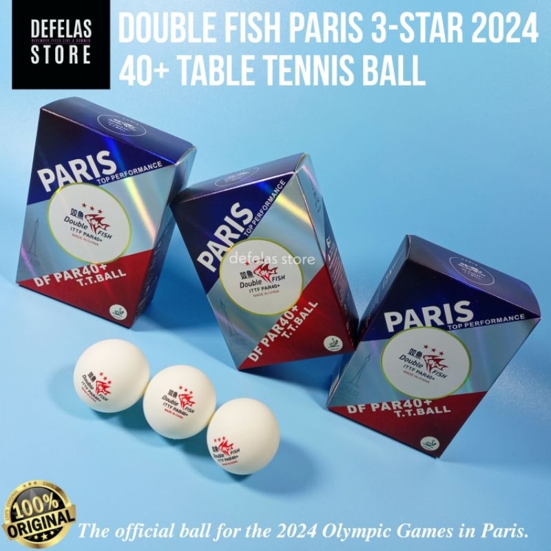 Jual Bola Double Fish Paris 3-Star 2024 Olympic DF PAR40+ ITTF Table Tennis Ball | Shopee Indonesia