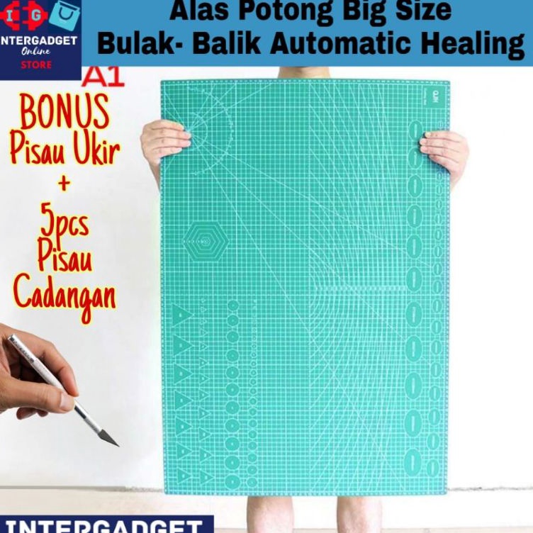 Jual Cutting Mat Ukuran Besar Pisau Ukir Alas Potong A1 A2 A3 Bulak Balik Serba a | Shopee Indonesia