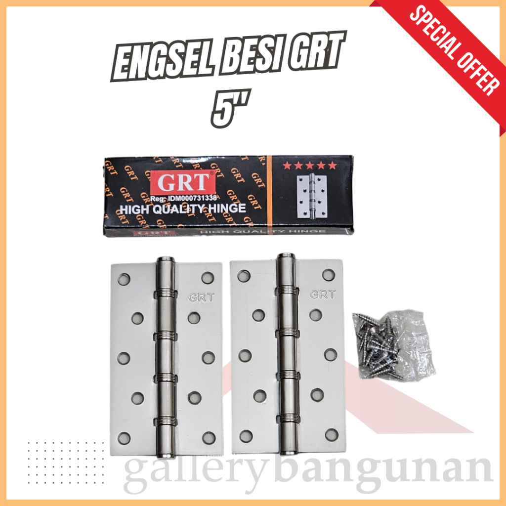Jual Engsel 5" GRT Bahan Besi Bearing Pintu Kayu Tebal Rumah 5in 5 inch ...